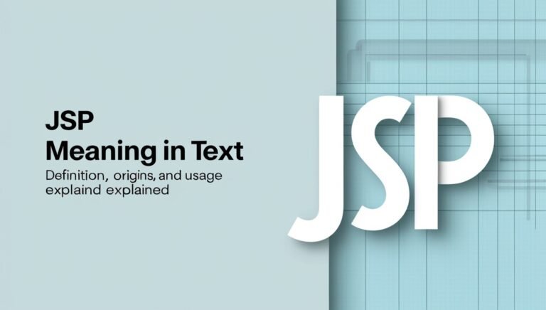 JSP Meaning in Text: Definition, Origins, and Usage Explained - PunsZ