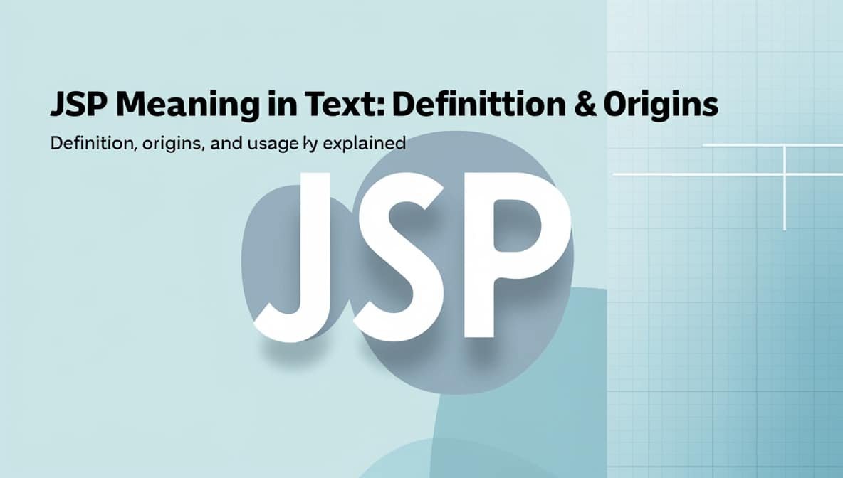 JSP Meaning in Text: Definition, Origins, and Usage Explained - PunsZ